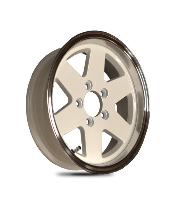 13″ Koya White Alloy Trailer Wheel – 5-Stud HT Holden 4.25″ Pattern – R ...
