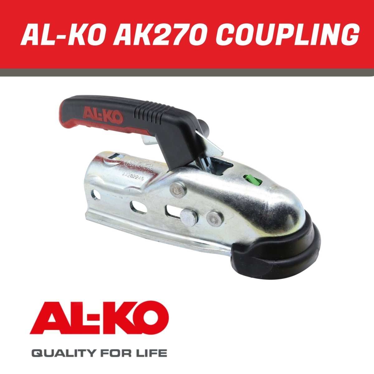 AL-KO AK270 Coupling Head – 50 mm with Soft-Dock & Spacers (2.7 t) – R ...