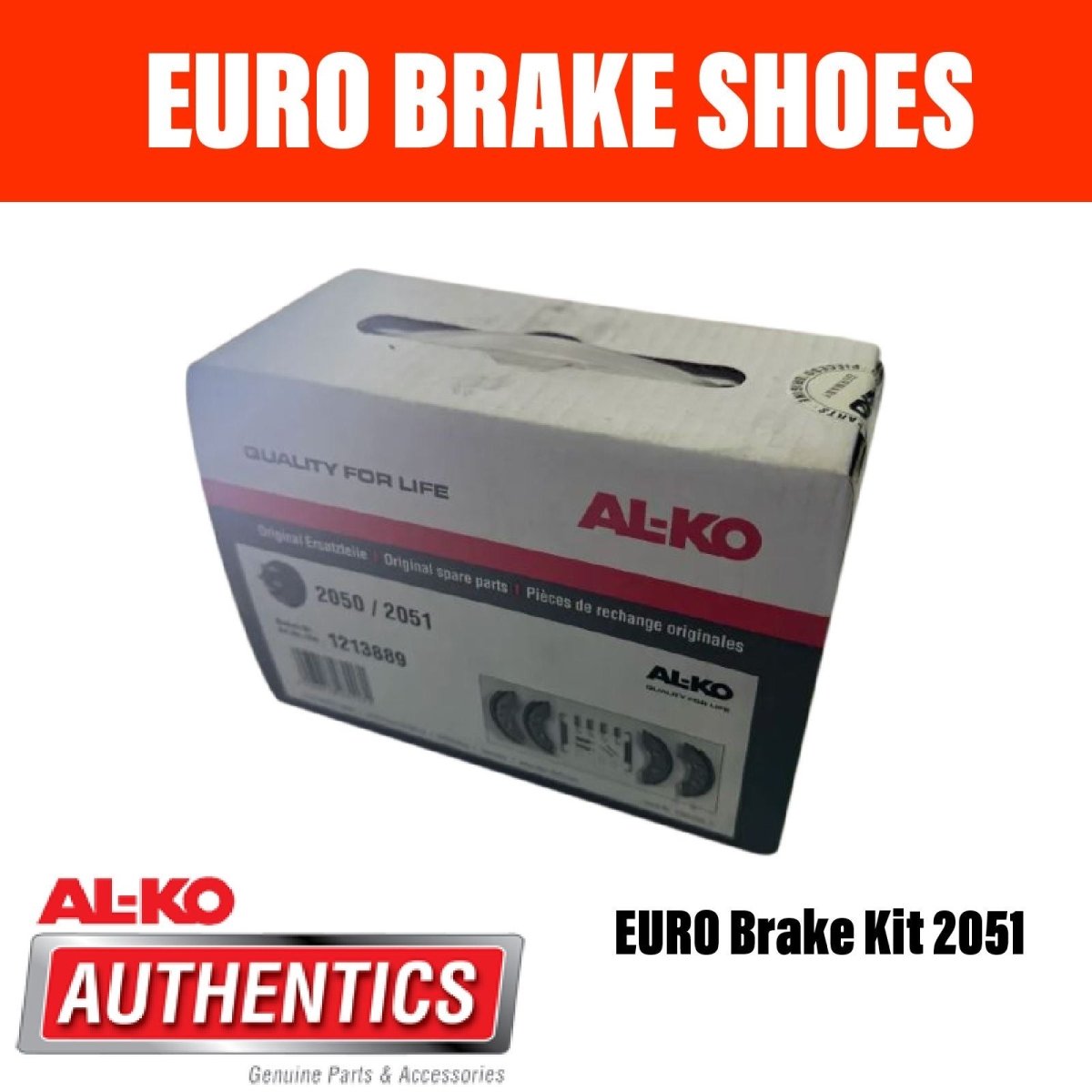 AL-KO Euro Brake Shoe Kit 2051 (200×50 mm) – P/N 991213889 – R&M ...