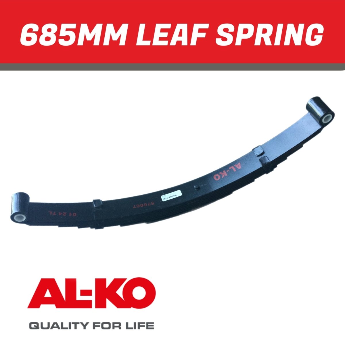 AL-KO 7 Leaf Shackle Spring – 685mm - 1100kg – R&M Trailer Spares