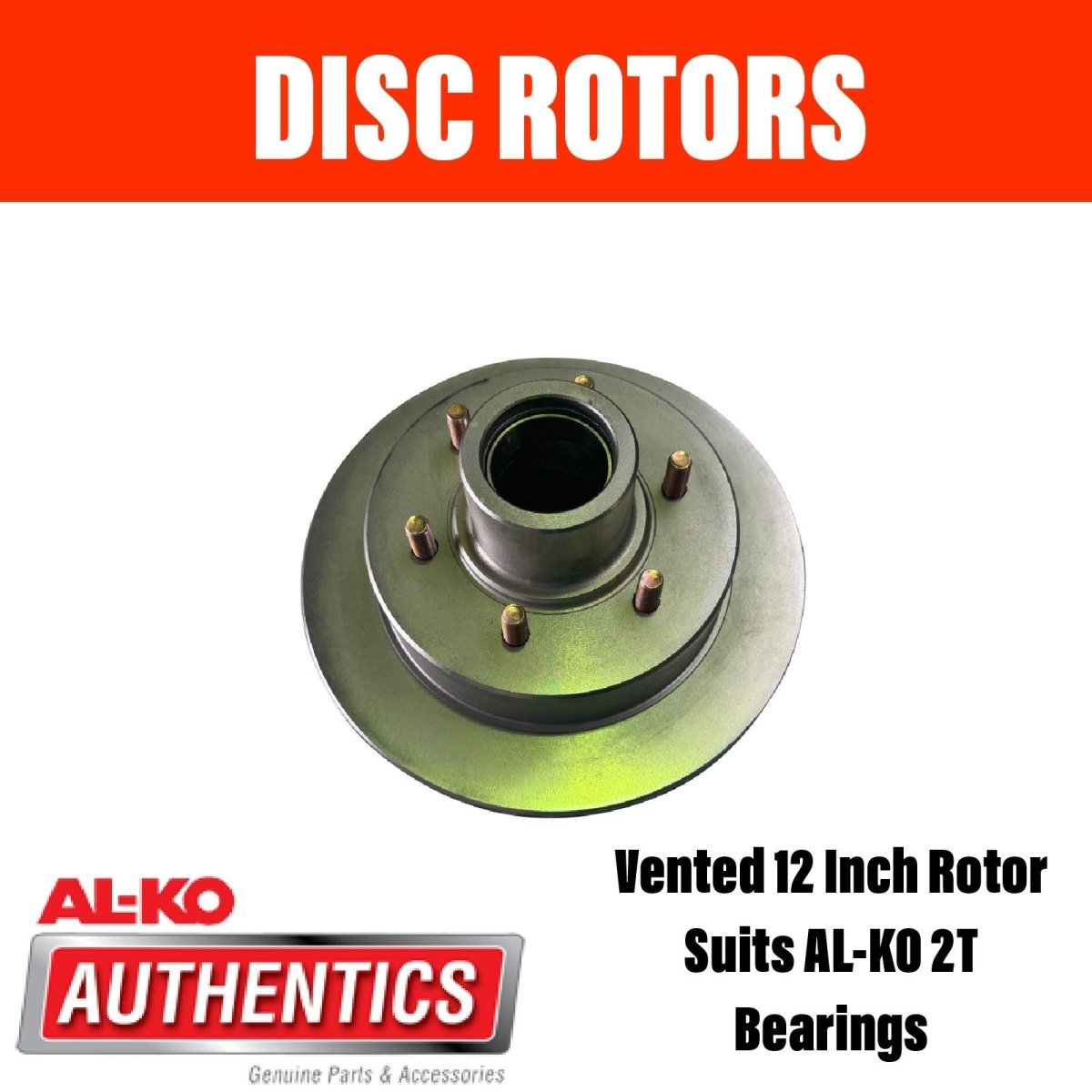 AL-KO 12″ 6-Stud Brake Disc for AL-KO 2 Tonne Bearings (P/N 433906C ...