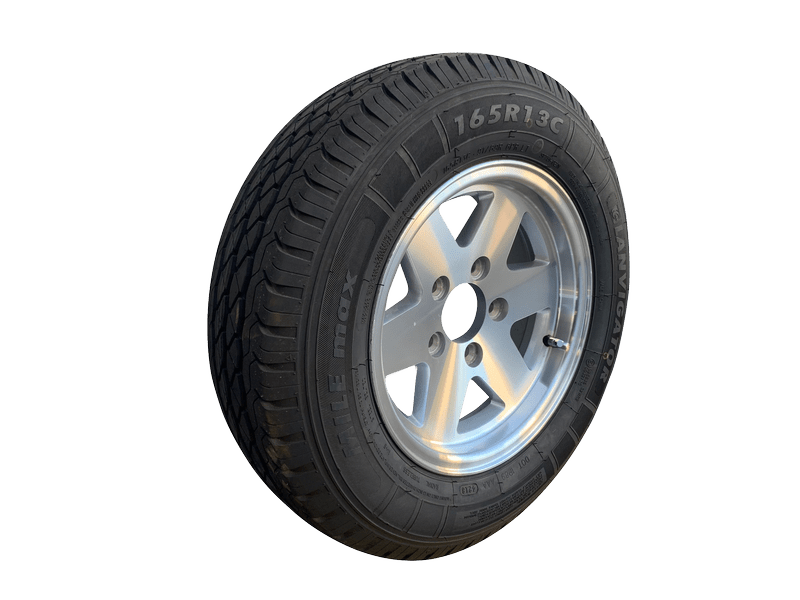 13 INCH ALLOY WHEEL AND TYRE (MULTIPLE SIZES) – R&M Trailer Spares