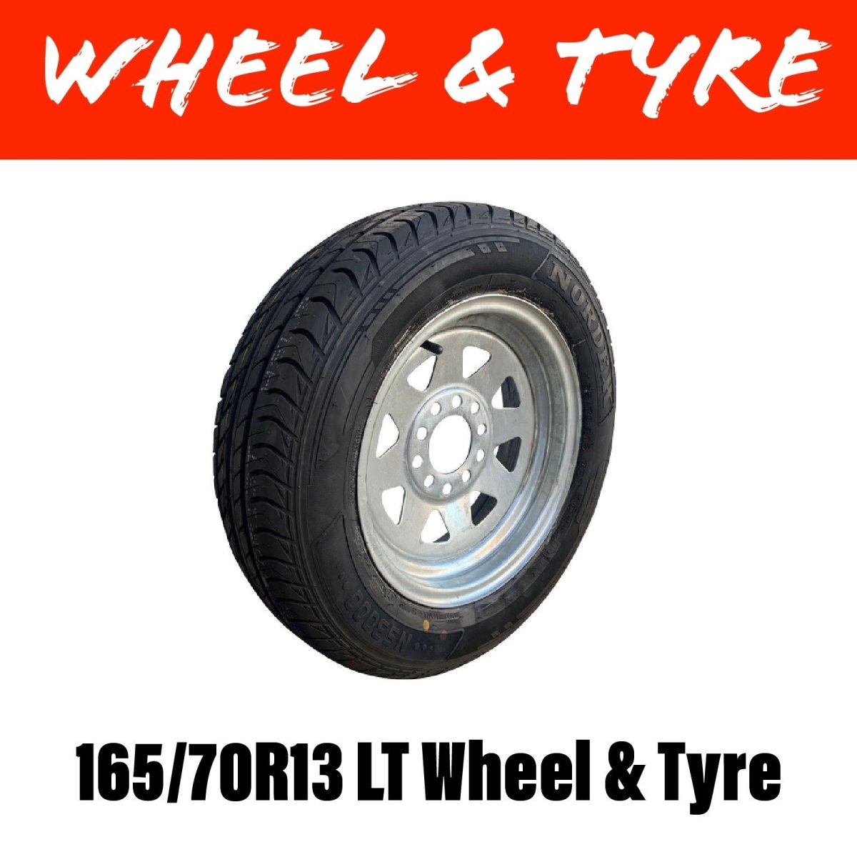 13 INCH GALVANISED WHEEL AND TYRE (MULTIPLE SIZES) – R&M Trailer Spares
