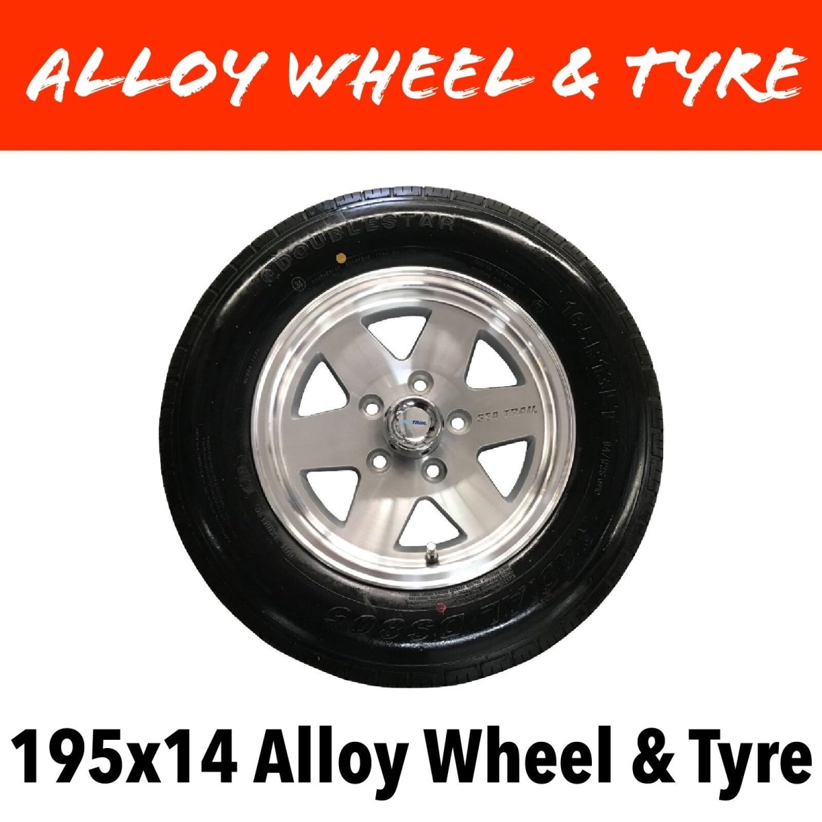 14 INCH ALLOY WHEEL AND LT TYRE (Multiple Sizes) – R&M Trailer Spares