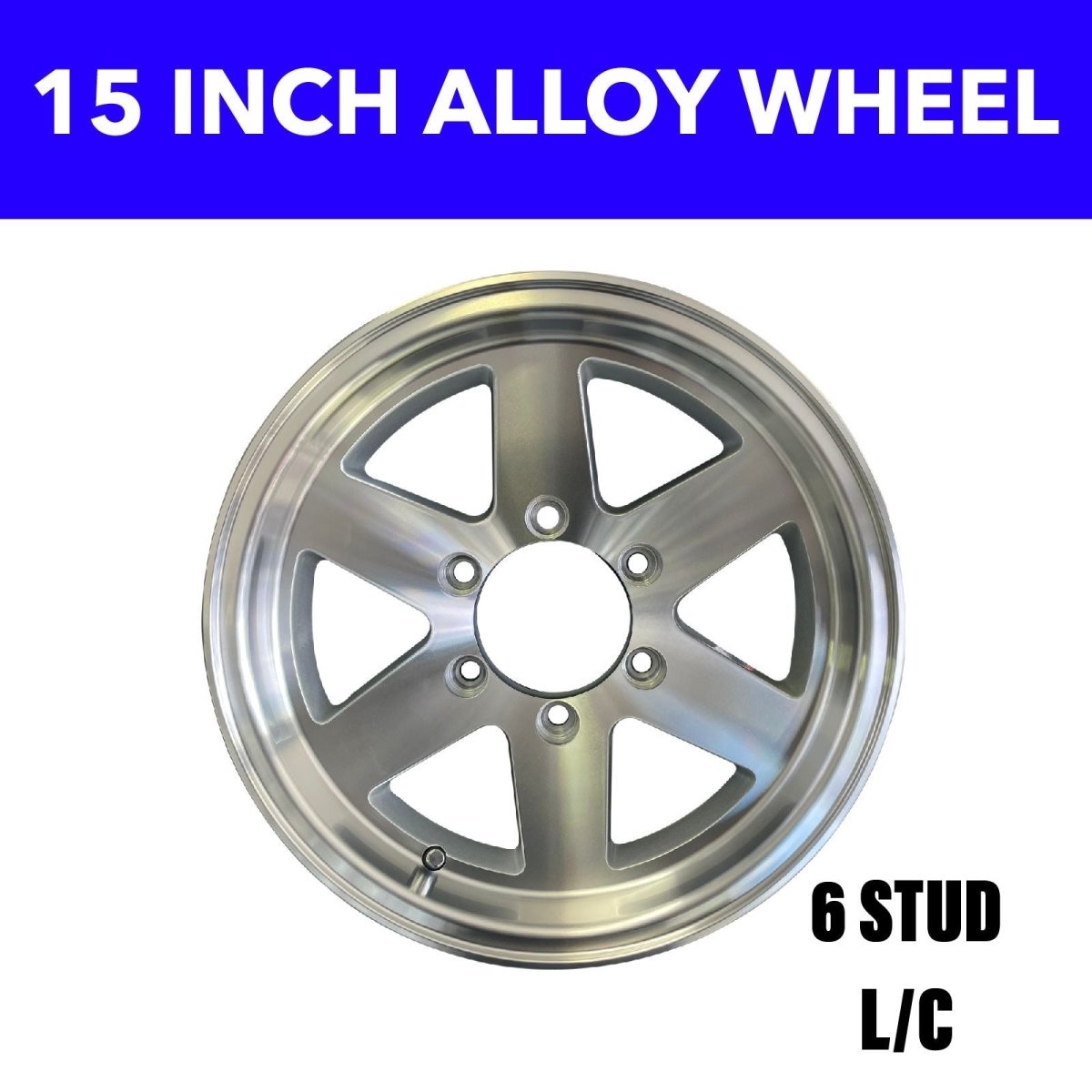 15 INCH KOYA Silver Alloy Wheel Landcruiser 6 Stud – R&M Trailer Spares