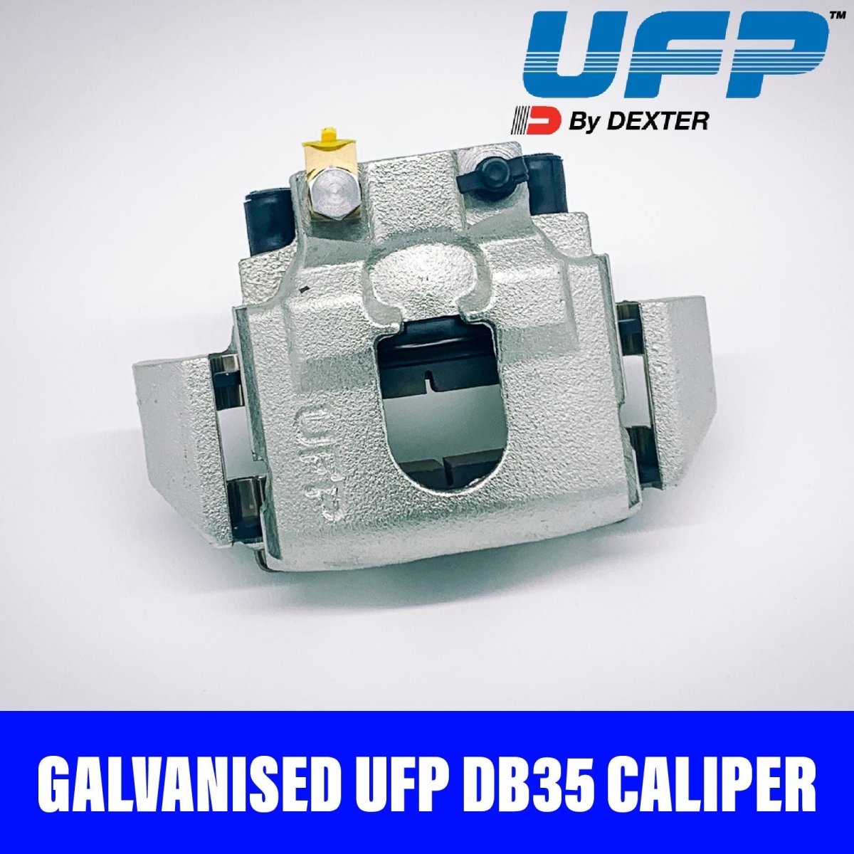 Dexter DB‑35 Caliper Dacromet – Stainless Piston – R&M Trailer Spares